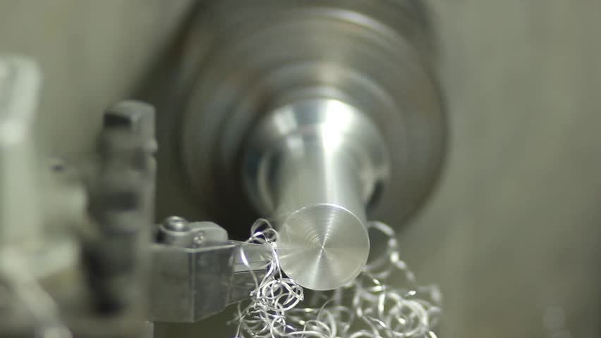 Lathe Machining Aluminium Peeling Stock Footage Video (100% Royalty ...