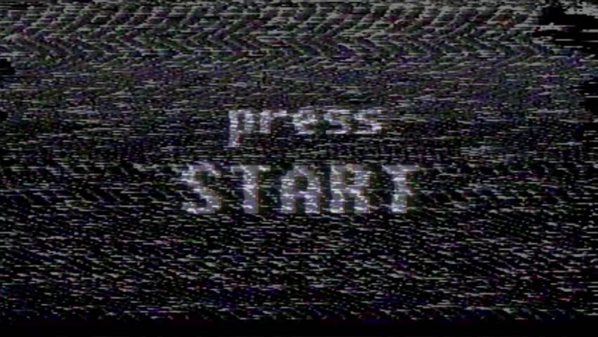 Retro Videogame Text On Old Tv Interference Screen ... New Quality ... Retro Videogame Text On Old Tv Interference Screen ... New Quality ...