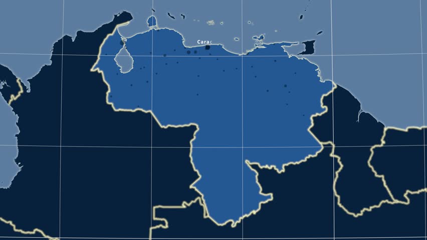 Venezuela Map Stock Footage Video | Shutterstock