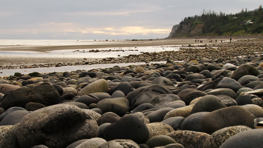 Friend Couple Walk On Bowling Ball Beach Pacific Ocean California ...