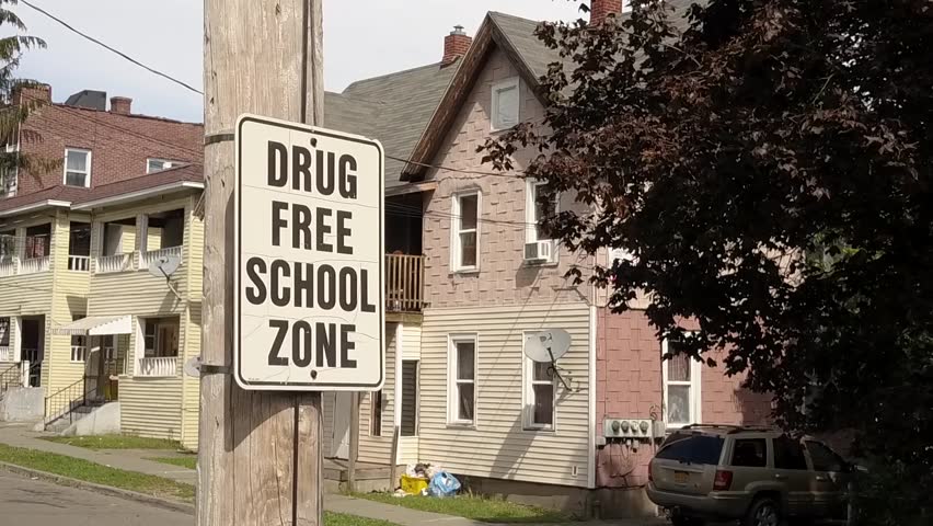 Drug Free Zone in an Stock Footage Video (100% Royalty-free) 31184176 ...