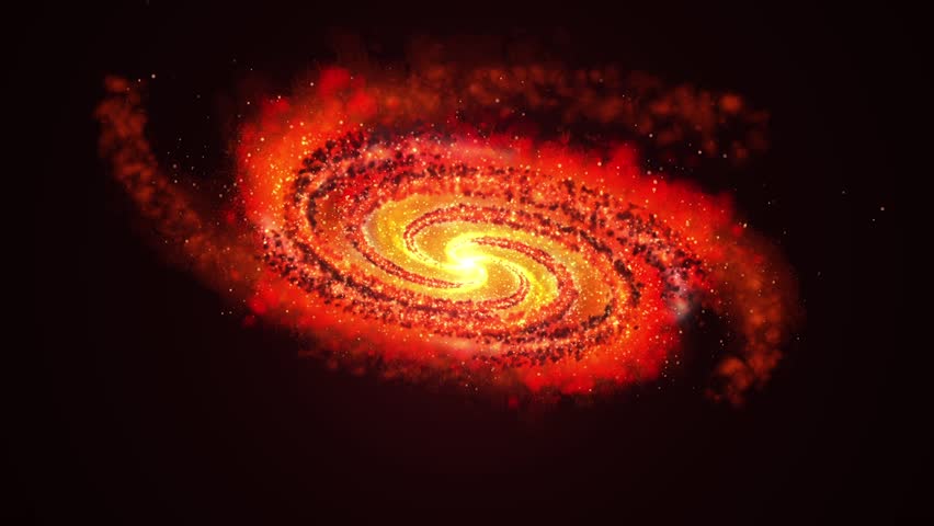 Flying Through Red Galaxy Stock Footage Video (100% Royalty-free ...