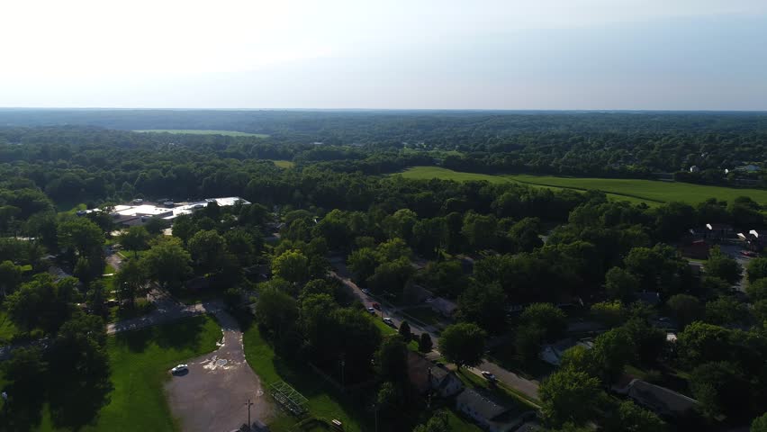 Beautiful Panning View Of Greencastle Indiana Countryside Stock Footage ...
