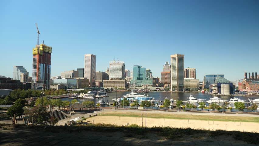 Cityscape and River of Baltimore, Maryland image - Free stock photo ...