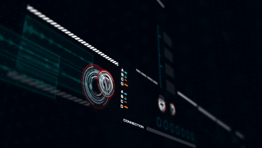 4K UI User Interface Dark Blue Background With Graph Bar Infographic ...