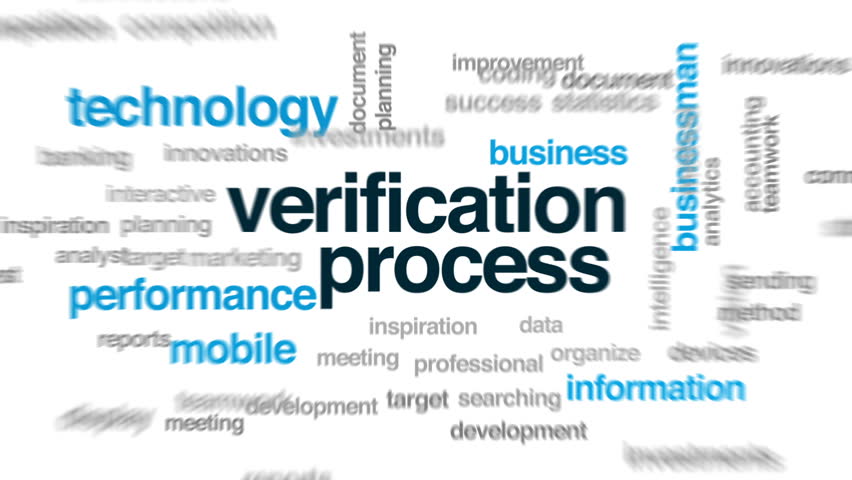 Verification Process Animated Word Cloud, Stock Footage Video (100% ...