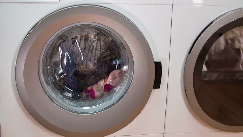 Washing Machine Working With Laundry Stock Footage Video 634057 ...