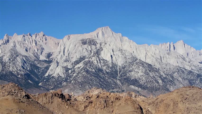Sierra Nevada Mountains, Mt. Whitney In The Middle, The Highest Summit ...