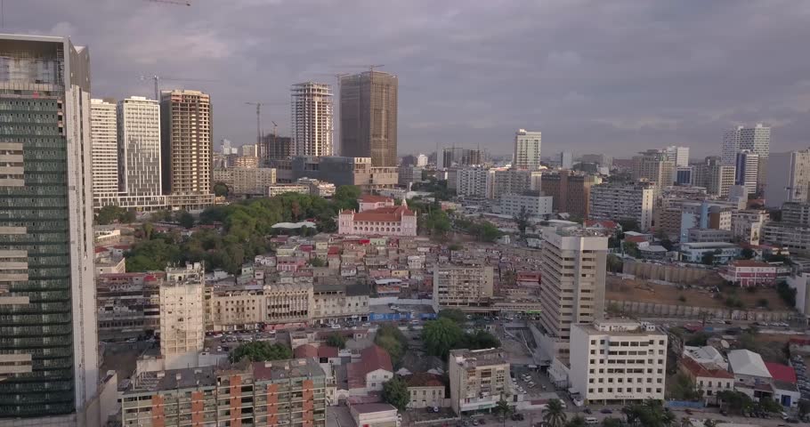 Luanda Bay, Aerial Footage. Sunset. Stock Footage Video (100% Royalty ...
