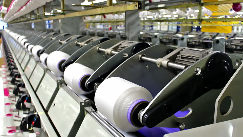 Workers In The Textile Industry ; Workers Serving Machine In The ...