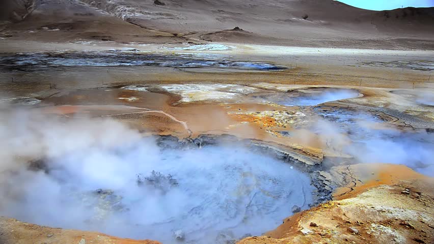 Boiling Mud-pot at Hverir Stock Footage Video (100% Royalty-free ...