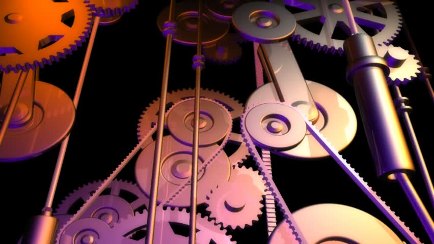 Loop of Metal Clockwork Machine Stock Footage Video (100% Royalty-free ...
