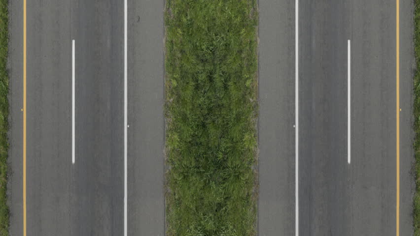 Top View 2 Lane Highway Stock Footage Video (100% Royalty-free) 3418406 ...