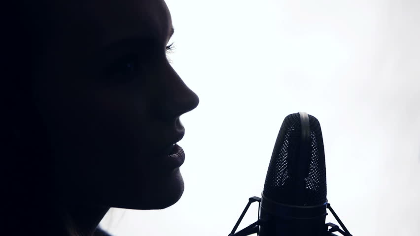 Silhouette of Woman Singing Stock Footage Video (100% Royalty-free ...
