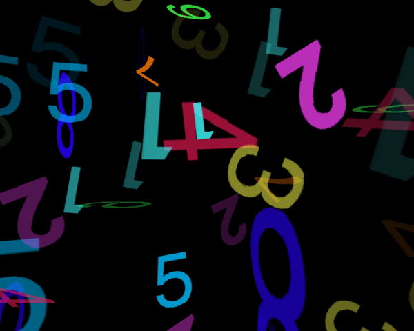 Multiple Numbers Flying Around the Stock Footage Video (100% Royalty ...