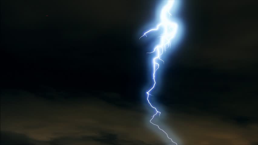 Bright Lightning Flashing in Dark Stock Footage Video (100% Royalty ...