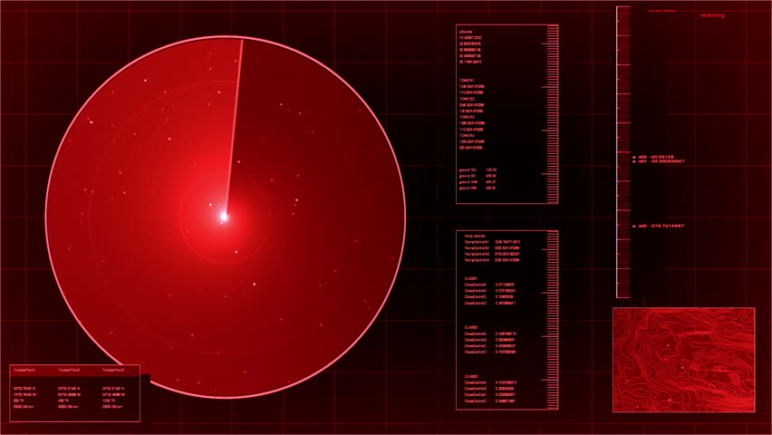 Loopable Red Radar Screen (high วิดีโอสต็อก (ปลอดค่าลิขสิทธิ์ 100% ...