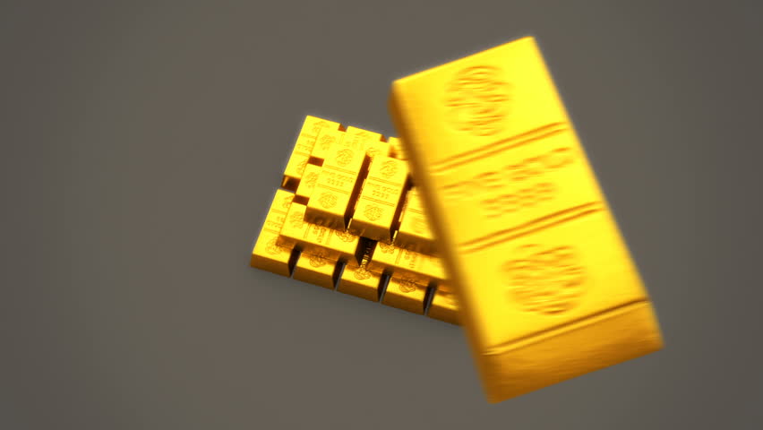 3d Animation of Stacked Gold Stock Footage Video (100% Royalty-free ...