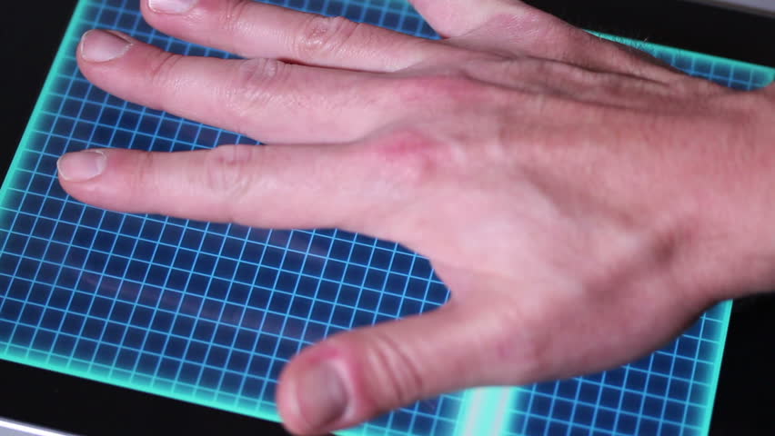 An Animated Granted Hand Scanner Stock Footage Video (100% Royalty-free ...