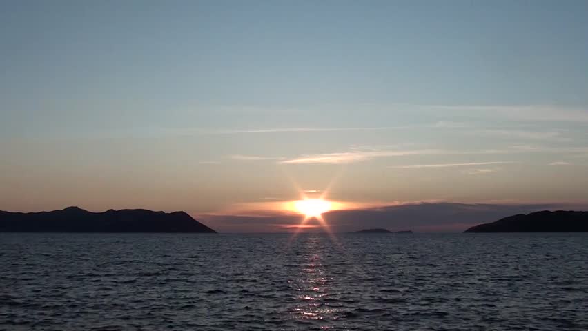 Sunset, Sea, Ripples Waves, Clouds, Stock Footage Video (100% Royalty ...