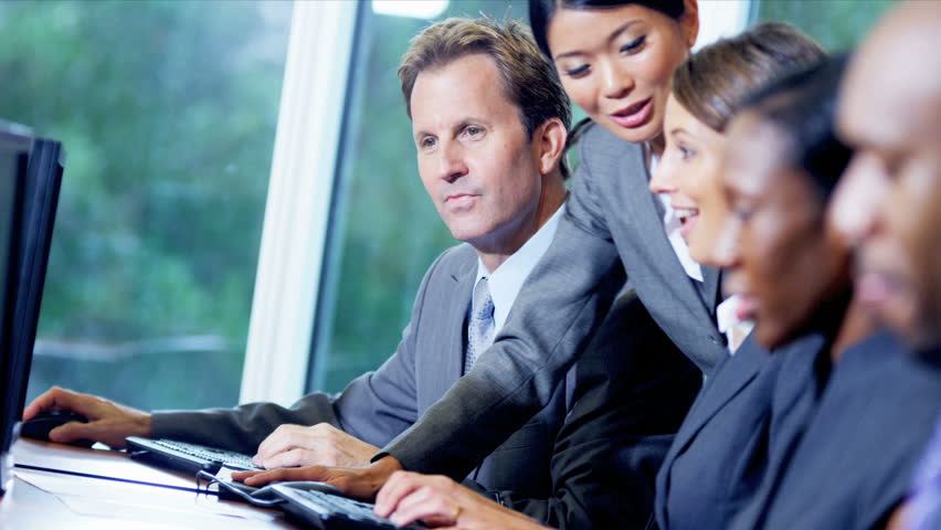 Female Asian Chinese Sales Manager Giving Multi Ethnic Team Latest ...