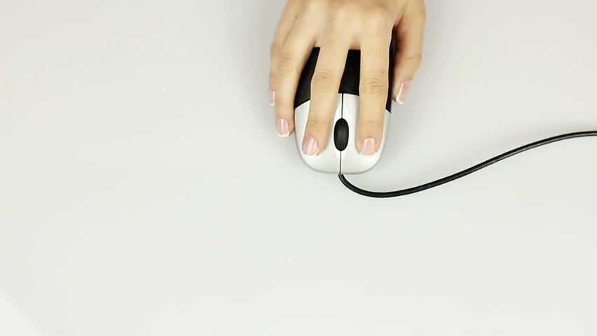 Womans Hand Using Computer Mouse Stock Footage Video (100% Royalty-free ...