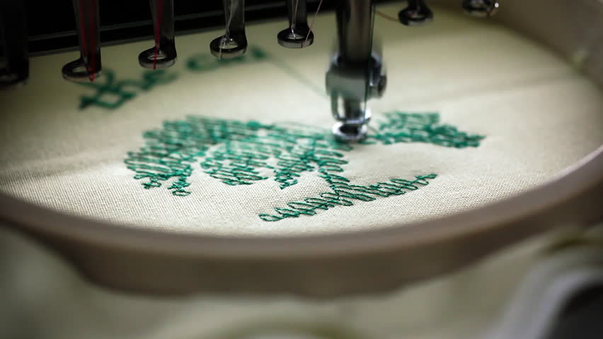 Stock video of close up of embroidery | 3794696 | Shutterstock