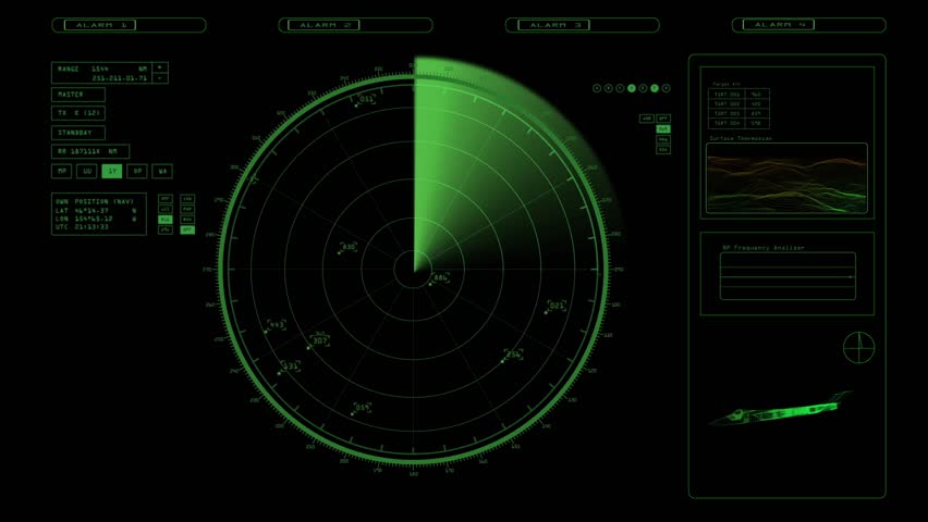 A Radar Screen Is Scanning For Signals Stock Footage Video 2973082 ...