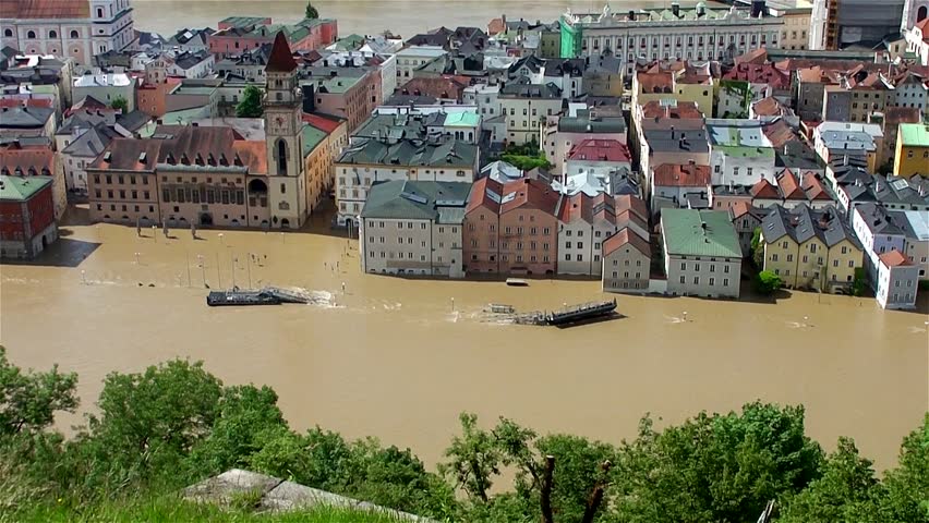 PASSAU - JUNE 3: The Flood Of The Century On June 3, 2013 In Passau ...