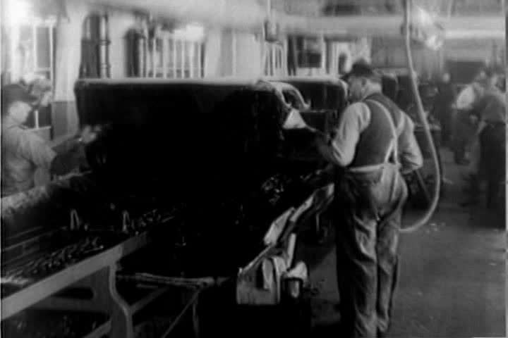 1920s - Good Assembly Line Ford Factory Footage With Workers From The ...