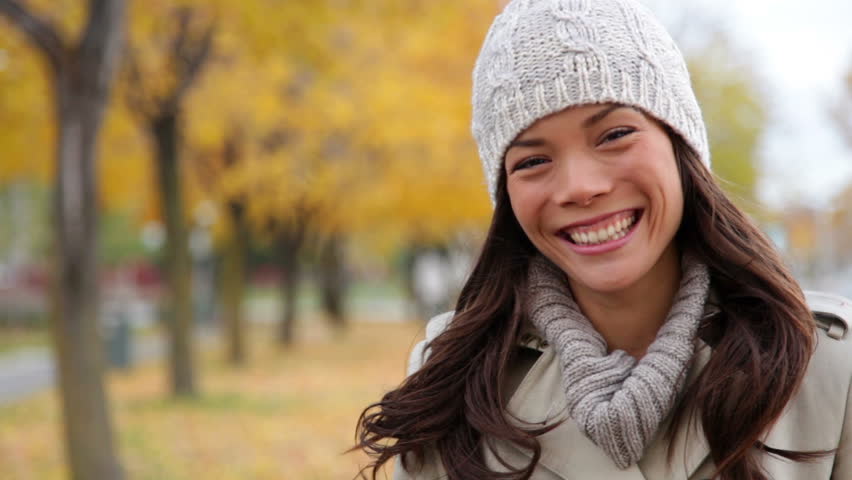 Stock video of fall woman portrait in autumn foliage | 4132516 ...
