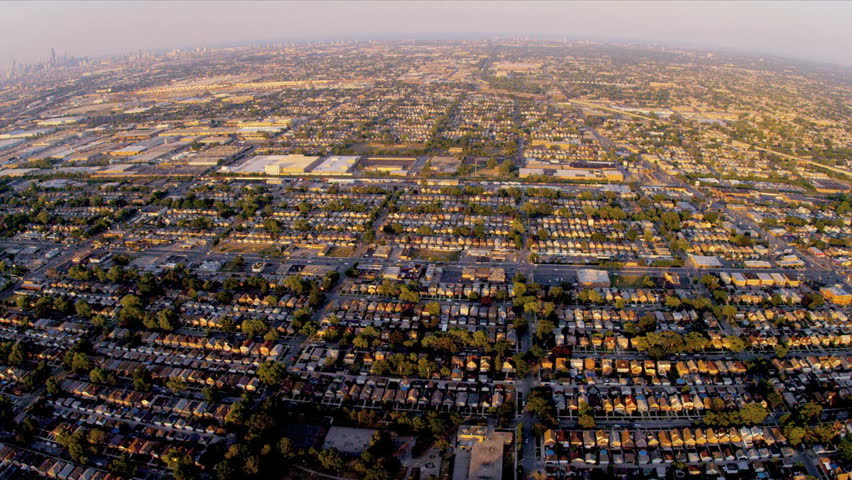 Stock video of aerial cityscape view at sunrise of | 4247186 | Shutterstock