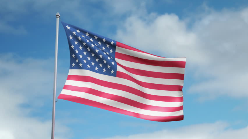 USA Flag, HQ Animated On An Epic Background. Ready To Use Animation Of ...