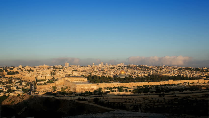 Jerusalem Sunrise Timelapse from the Stock Footage Video (100% Royalty ...