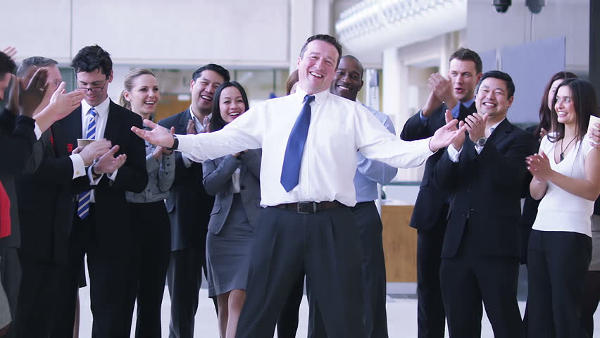 Successful Businessman with His Entourage Stock Footage Video (100% ...