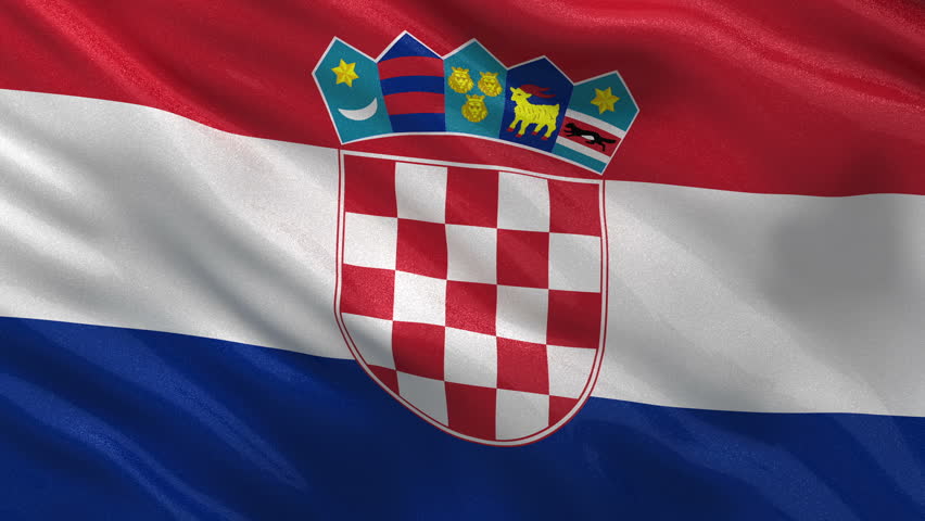 A Seamless Video Loop Of The Croatian Flag Waving. A Great National ...