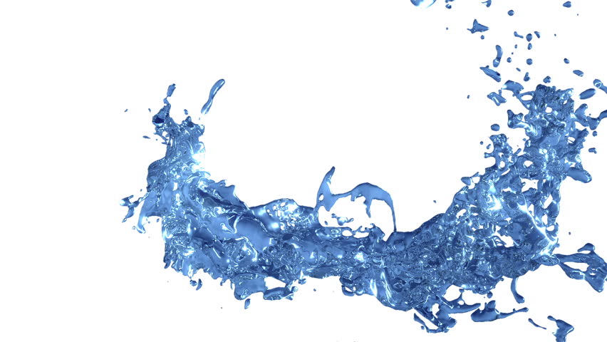 Water Flow (cg Slow Motion Water With Alpha Matte, Full Hd) Stock ...