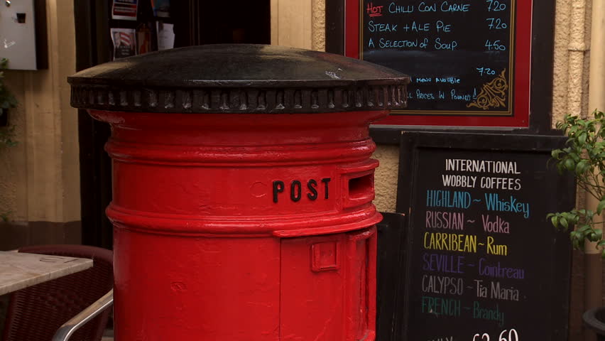 Posting A Letter In Traditional British Post Box Stock Footage Video ...