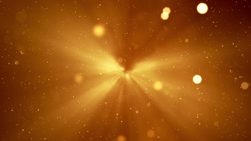 Flying Golden Particles In Light Beams Stock Footage Video 3266113 ...