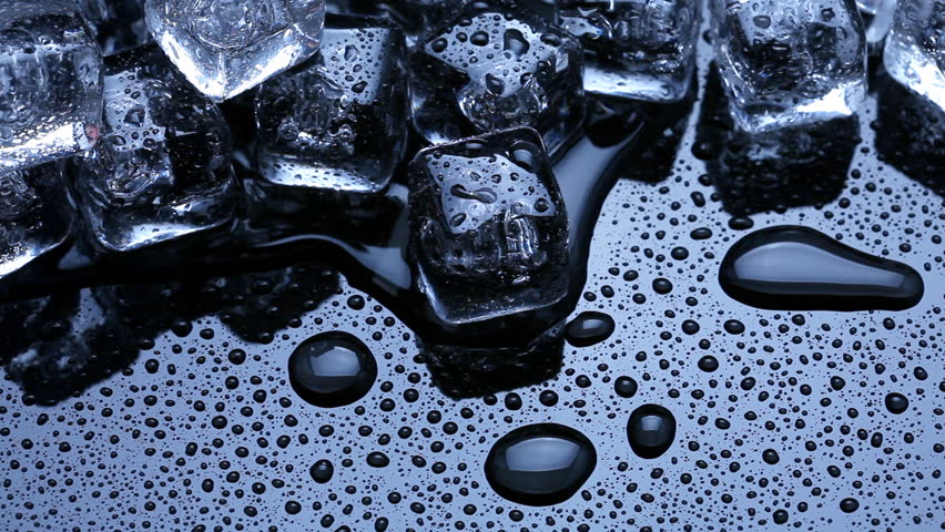 Ice Cube Melting In Glass Of Water. Stock Footage Video 9383489 ...