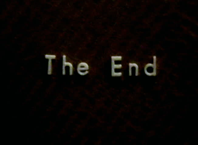 Animation Of A Retro Vintage Old Fashioned End Title As Seen In 1920s ...