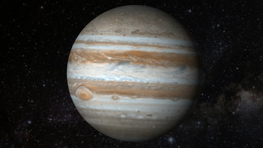 Stock video of animated one revolution of planet jupiter | 5133836 ...