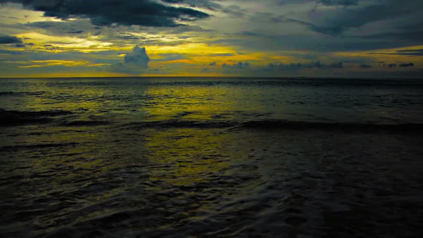 Oncoming Sea Wave Bottom View Stock Footage Video (100% Royalty-free ...