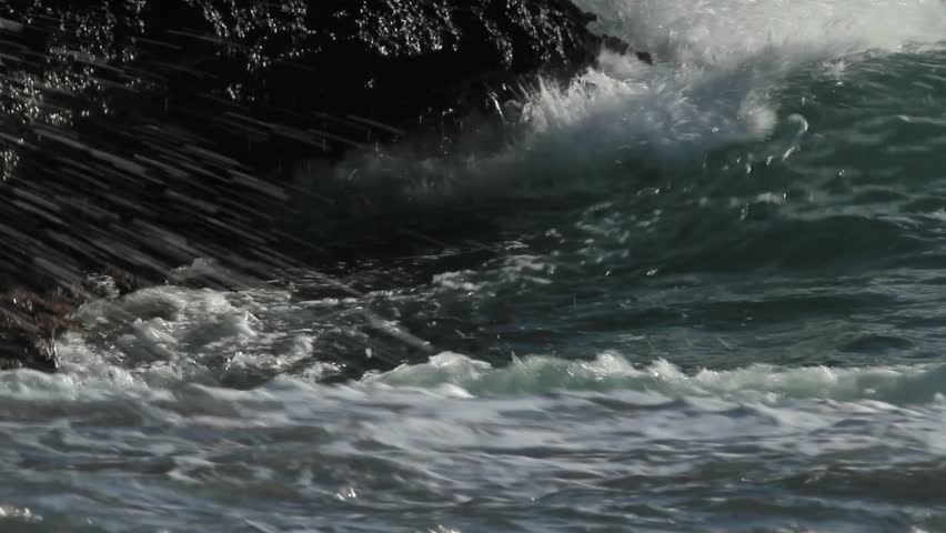 Close-up of Waves Crashing Against Stock Footage Video (100% Royalty ...