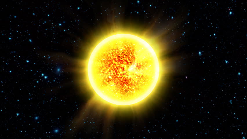 Stock video of slowly orbiting around a sun with | 5290586 | Shutterstock