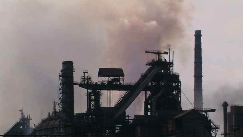 Stock Video Clip of Powerful metallurgical plant. Metallurgical complex ...