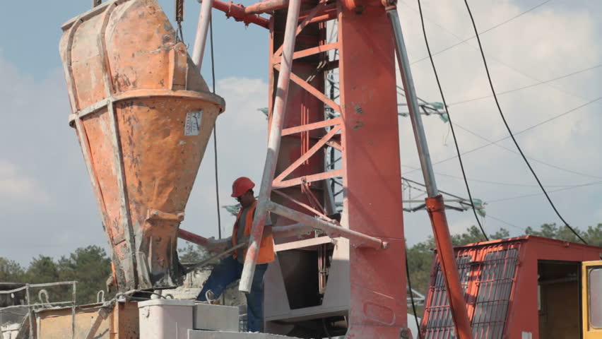 Bored Piling Machine In Operation At Construction Site Stock Footage ...