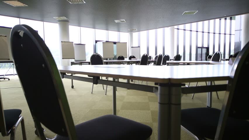 Stock video of empty small conference room with chairs, | 5472116 ...