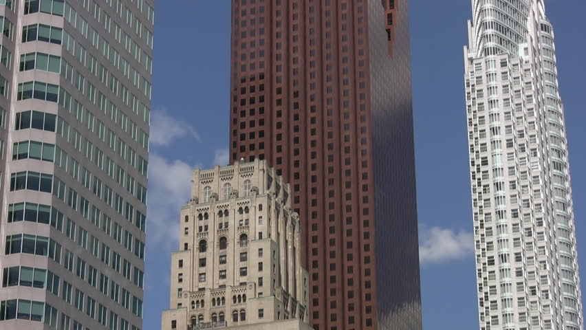 Downtown Office Buildings. Timelapse Shot Stock Footage Video (100% ...