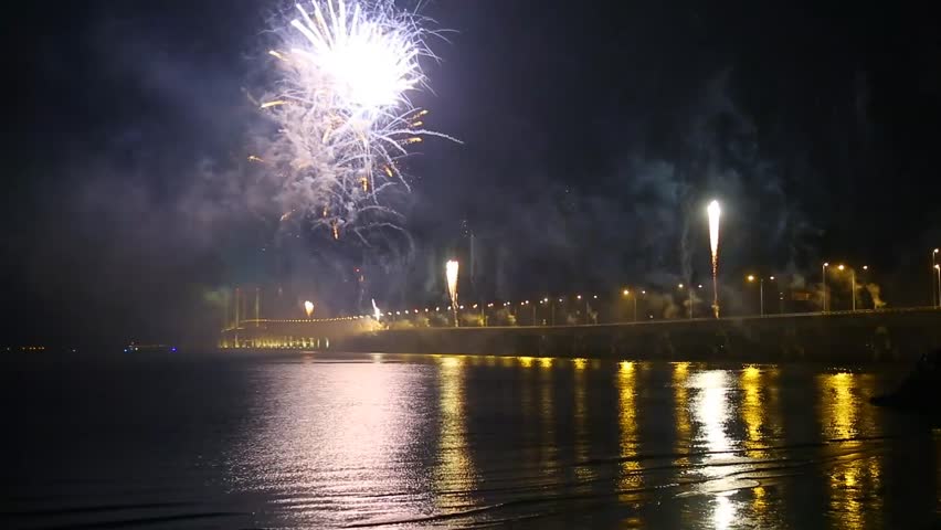 1st March 2014,penang Malaysia:fireworks Display Stock Footage Video ...